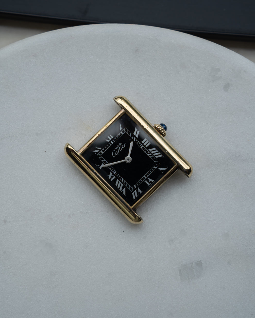 Cartier Must Tank Black Dial with silver painted numerals - LM size, m ...